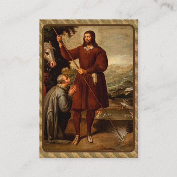 Saint Isidore the Farmer Laborer Religious Prayer Enclosure Card | Zazzle