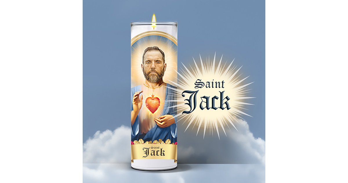 Saint Jack Smith Prayer Candle Sticker | Zazzle