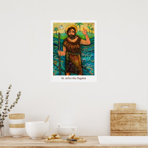 Saint John the Baptist Christian poster | Zazzle