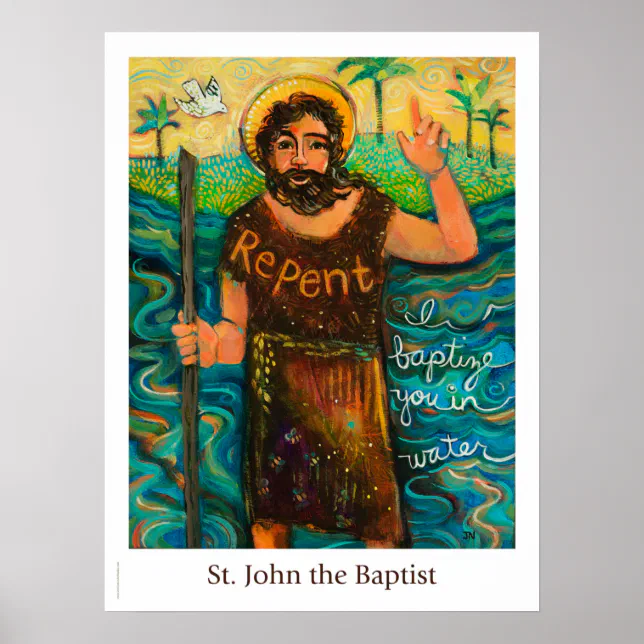 Saint John the Baptist Christian poster | Zazzle