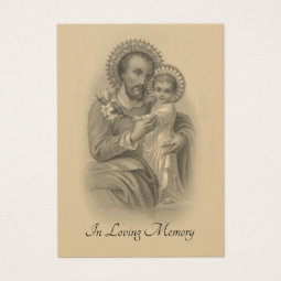 Saint Joseph Funeral Sympathy Prayer Holy Card | Zazzle
