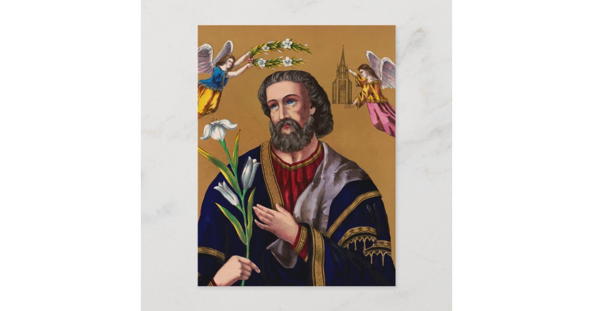 Saint Joseph Guardian of the Holy Family Postcard | Zazzle