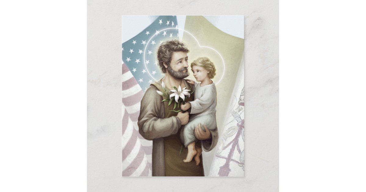 Saint Joseph the Protector Postcard | Zazzle