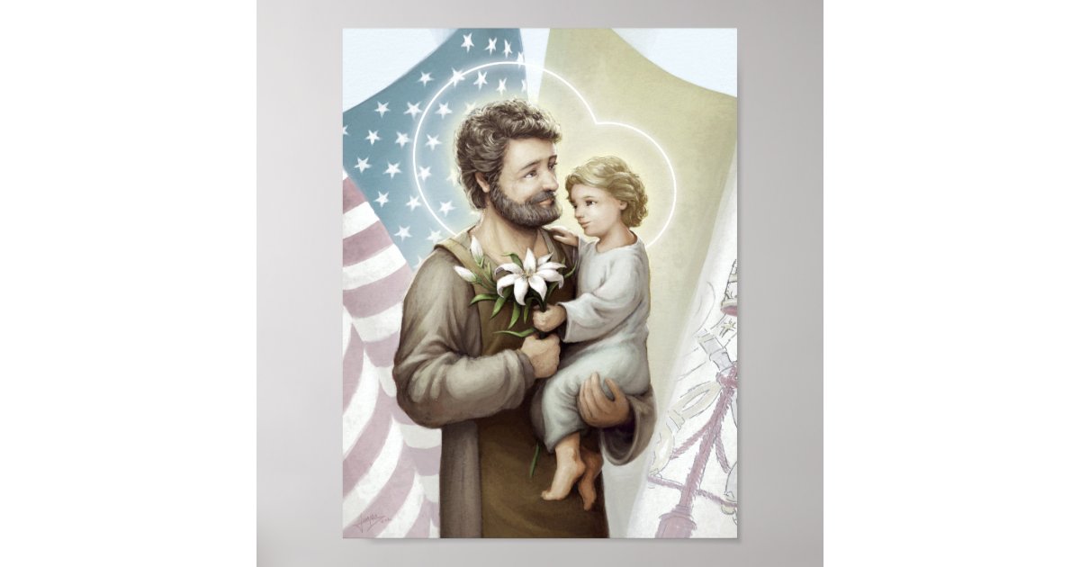 Saint Joseph the Protector Poster | Zazzle