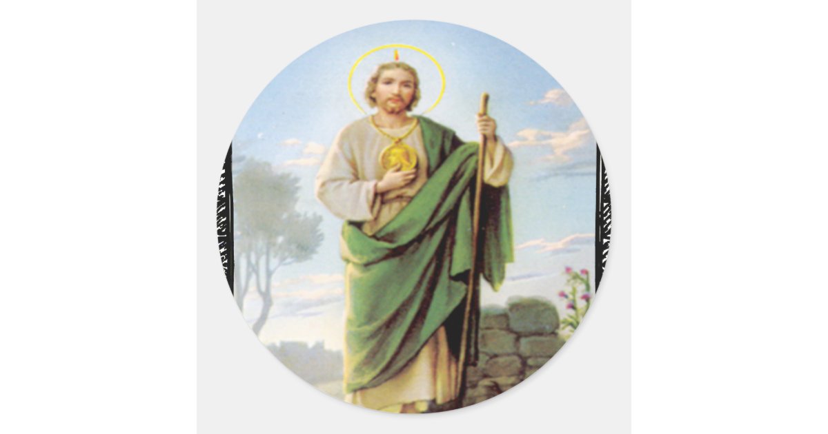 SAINT JUDE CATHOLIC 09 CUSTOMIZABLE PRODUCTS CLASSIC ROUND STICKER | Zazzle