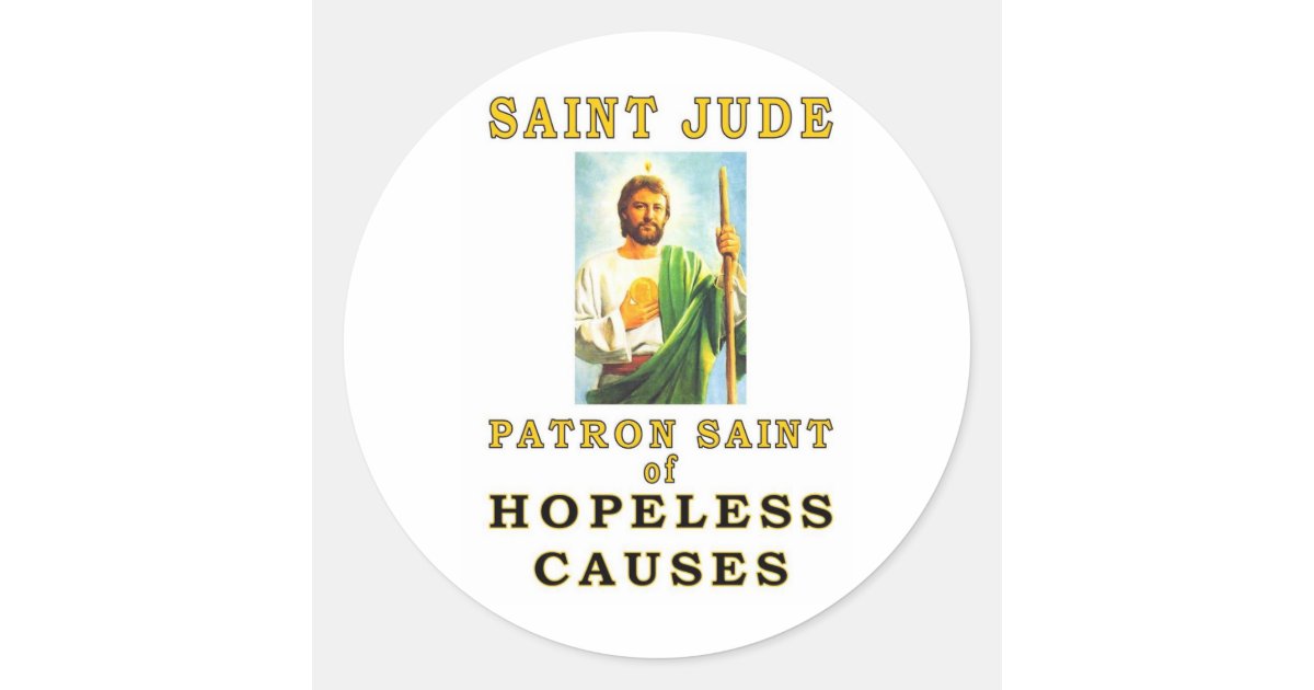 SAINT JUDE CLASSIC ROUND STICKER | Zazzle
