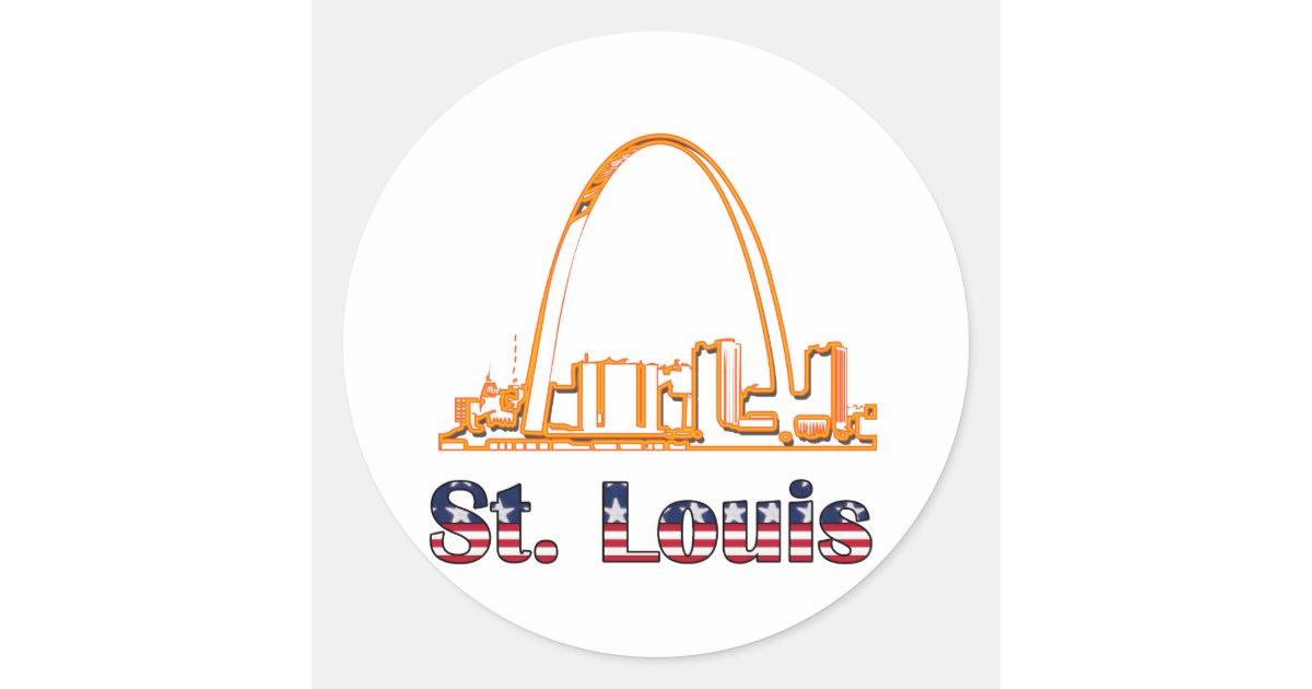 Saint Louis Arch Classic Round Sticker | Zazzle