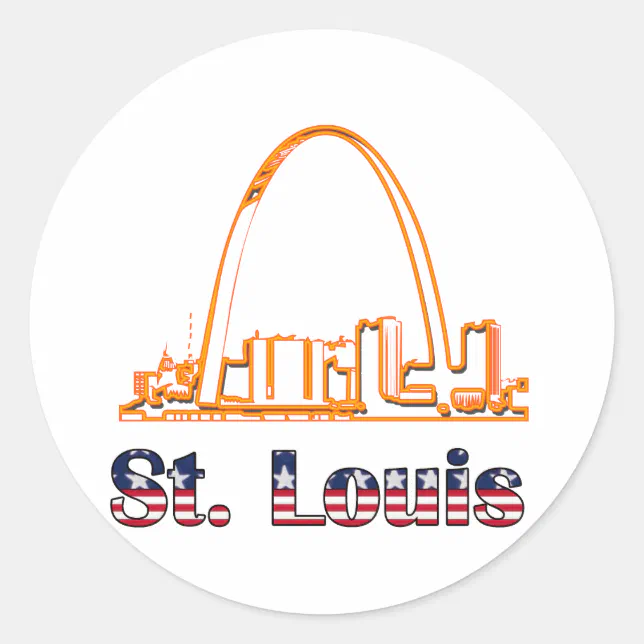 Saint Louis Arch Classic Round Sticker | Zazzle