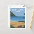 Saint Lucia Caribbean Travel Place Illustration Postcard | Zazzle