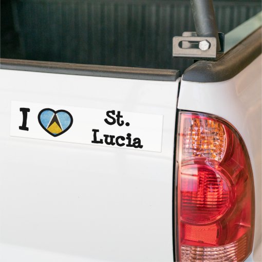 Saint Lucia Flag Bumper Sticker | Zazzle