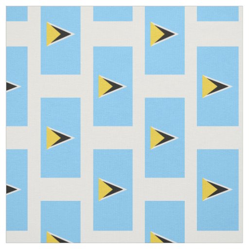 Saint Lucia Flag Fabric | Zazzle