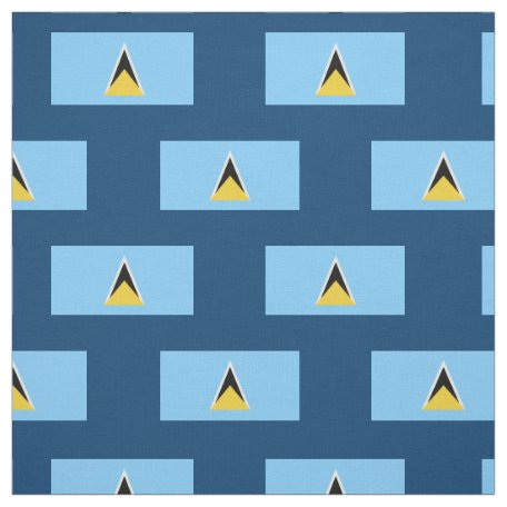 Saint Lucia Flag Fabric | Zazzle