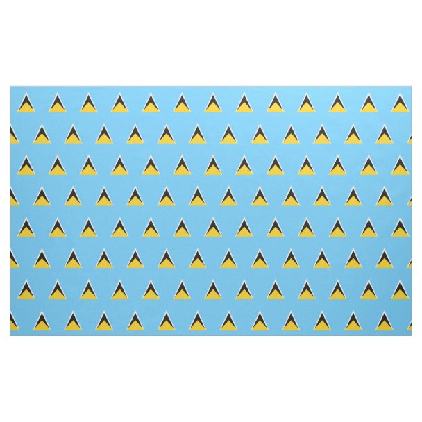 Saint Lucia Flag Fabric | Zazzle