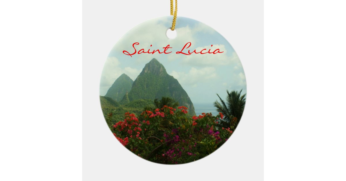 Saint Lucia Pitons Ornament | Zazzle