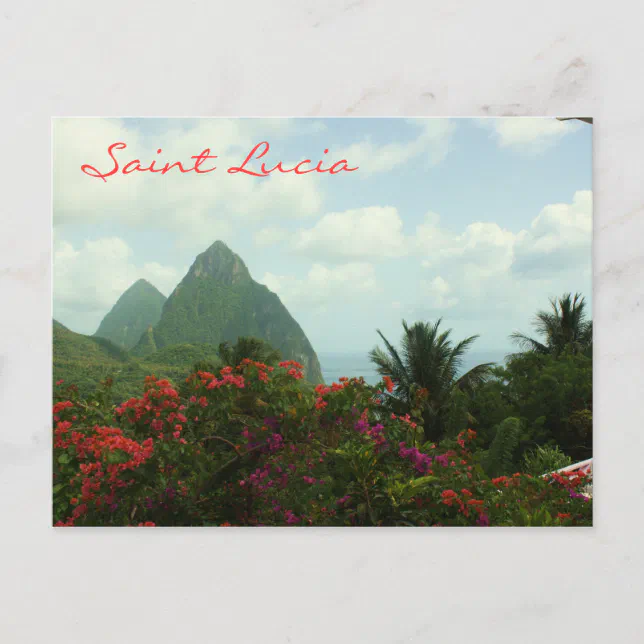 Saint Lucia Pitons Postcard | Zazzle