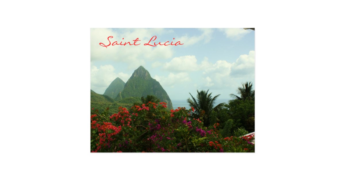 Saint Lucia Pitons Postcard | Zazzle.com