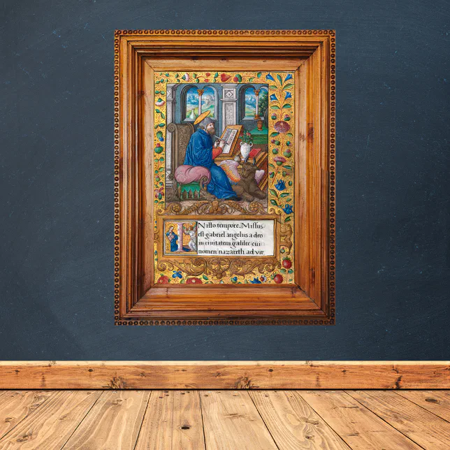 Saint Luke the Evangelist - Medieval Manuscript Poster | Zazzle
