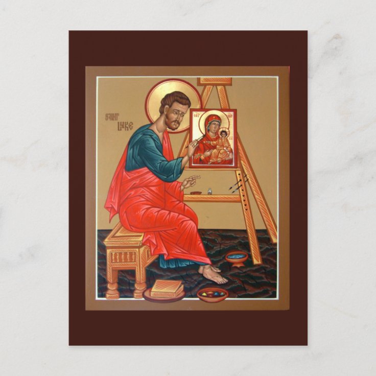 Saint Luke the Evangelist Prayer Card | Zazzle