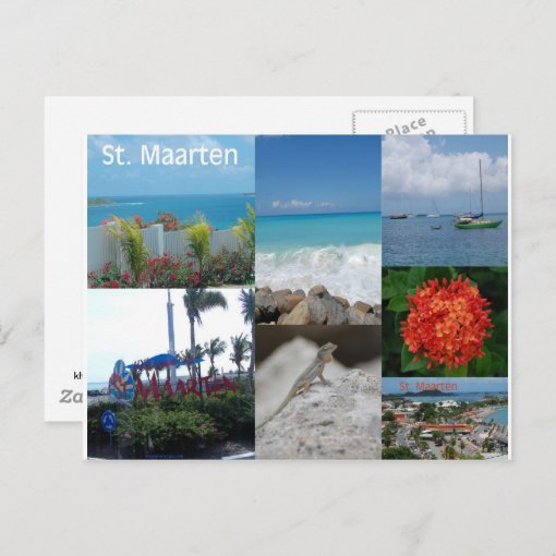Saint Maarten Photo Collage by Khoncepts Postcard | Zazzle