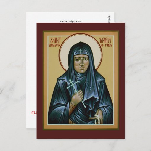 Saint Maria of Paris Prayer Card | Zazzle