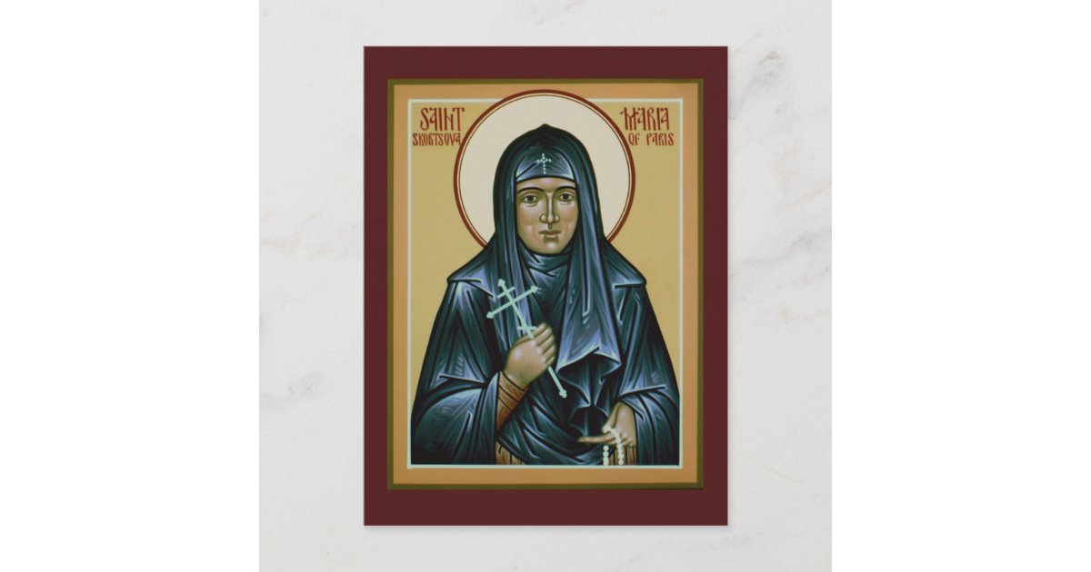 Saint Maria of Paris Prayer Card | Zazzle