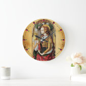 SAINT MARY MAGDALENE PARCHMENT LARGE CLOCK | Zazzle