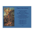 Saint Michael Prayer postcard | Zazzle