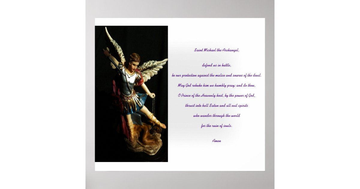 Saint Michael prayer Poster | Zazzle
