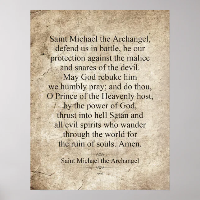 Saint Michael the Archangel Poster | Zazzle
