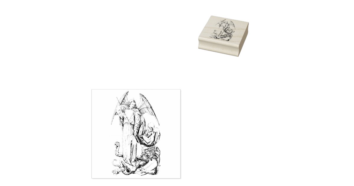 Saint Michael the Archangel Rubber Stamp | Zazzle