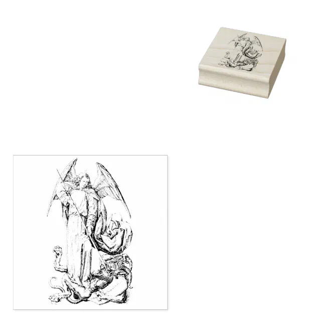 Saint Michael the Archangel Rubber Stamp | Zazzle