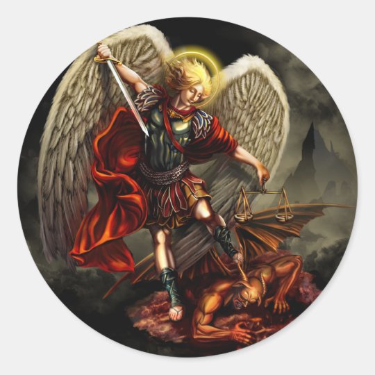Saint Michael the Archangel Sticker | Zazzle.com