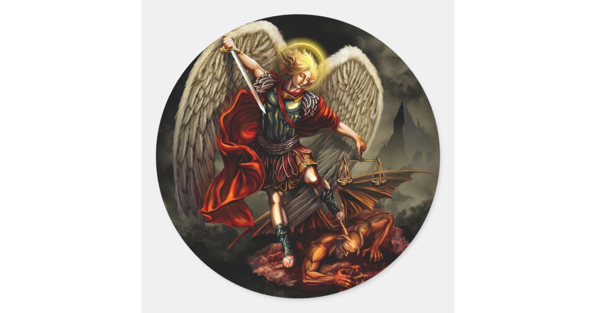 Saint Michael the Archangel Sticker | Zazzle