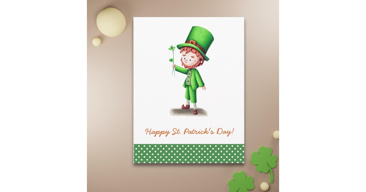 Saint Patrick’s Day Leprechaun Postcard | Zazzle