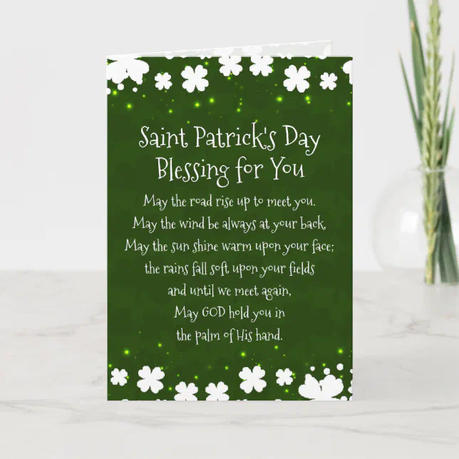 Saint Patrick's Day Blessing for You Card | Zazzle