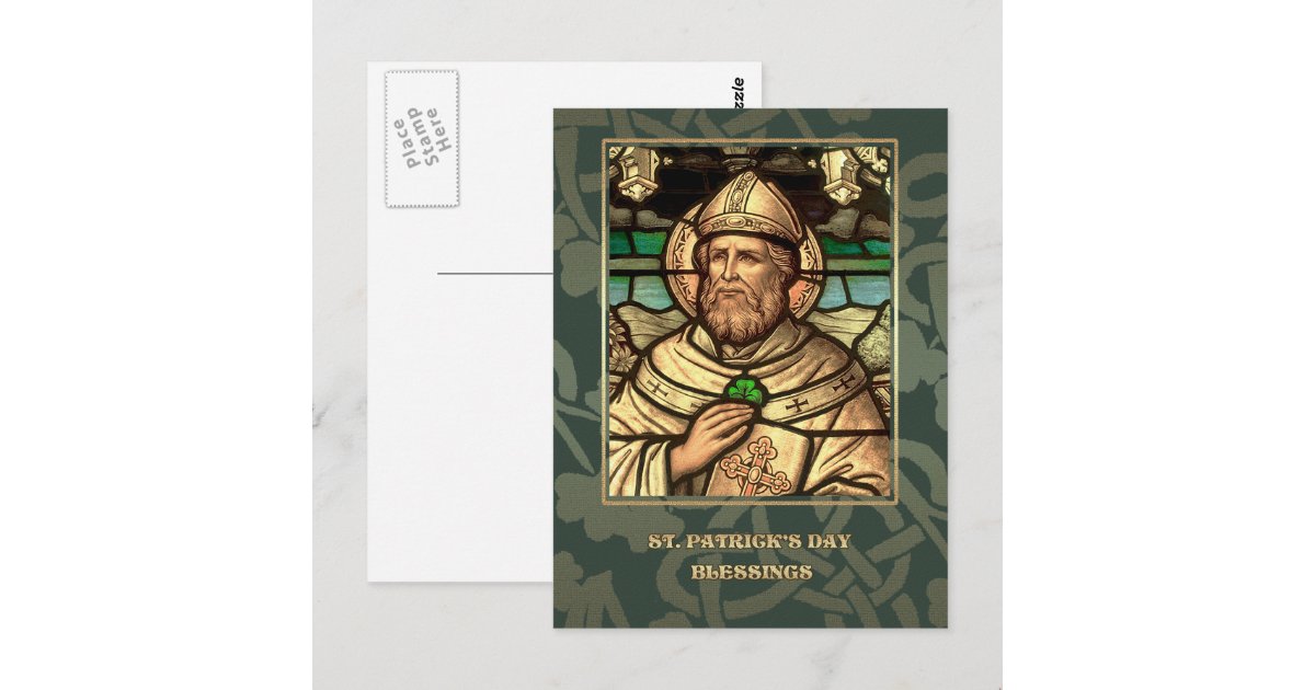 Saint Patrick's Day Blessings Religious Postcard | Zazzle