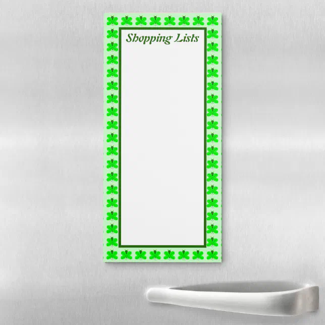 Saint Patricks Day Butterfly Custom Magnetic Notepad | Zazzle