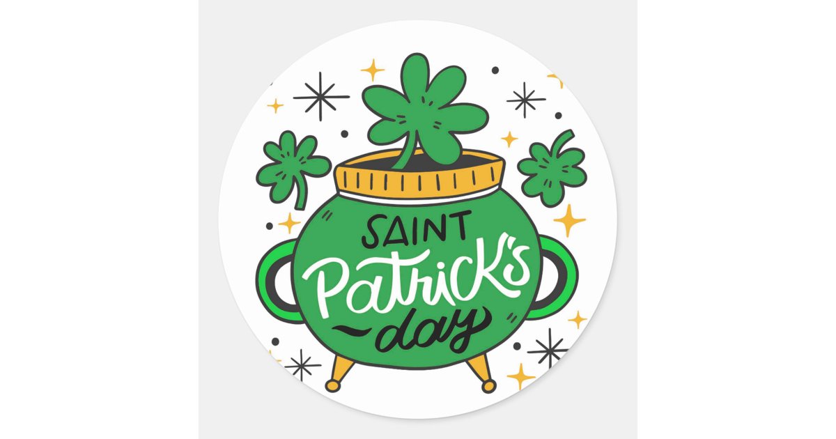 Saint Patrick's Day Classic Round Sticker | Zazzle