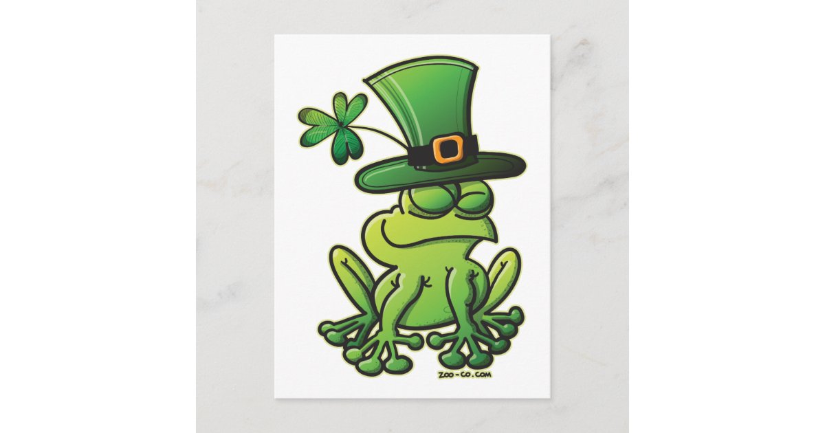 Saint Patrick's Day Frog Postcard | Zazzle