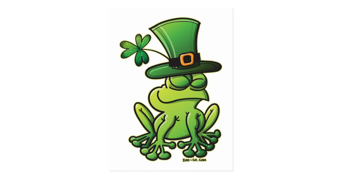 Saint Patrick's Day Frog Postcard | Zazzle.com