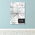 Saint Paul City Map + Mark Your Location Canvas Print | Zazzle