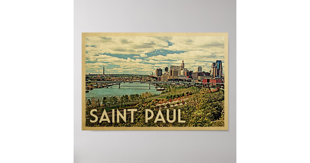 Saint Paul Poster Minnesota Skyline Print | Zazzle