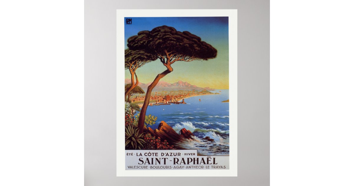Saint-Raphael Travel Poster | Zazzle
