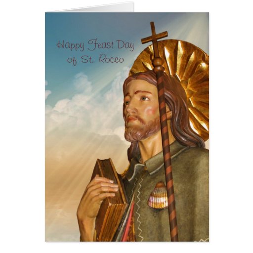 Saint Rocco - Happy Feast Day Greeting Card | Zazzle