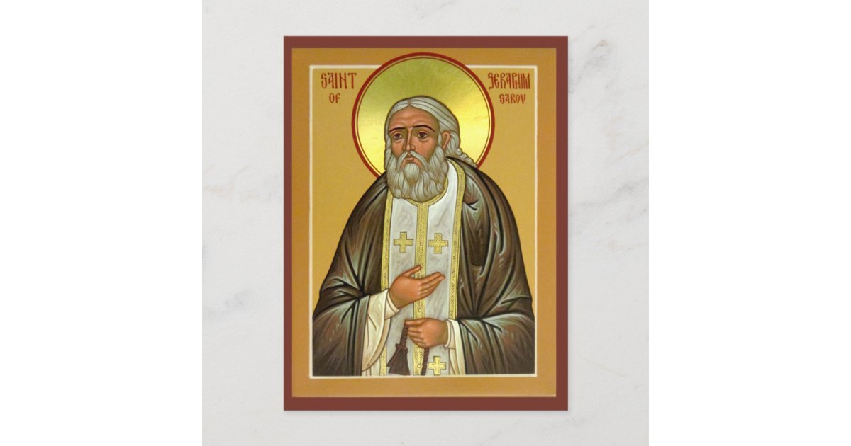 Saint Seraphim of Sarov Prayer Card | Zazzle