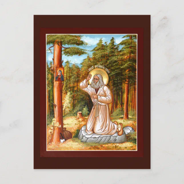 Saint Seraphim Of Sarov Prayer Card | Zazzle