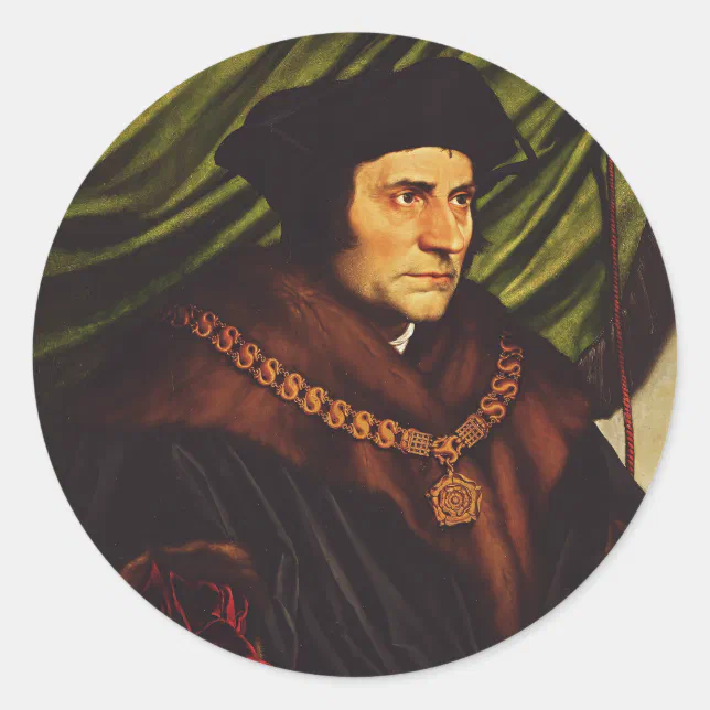 Saint Thomas More Classic Round Sticker | Zazzle
