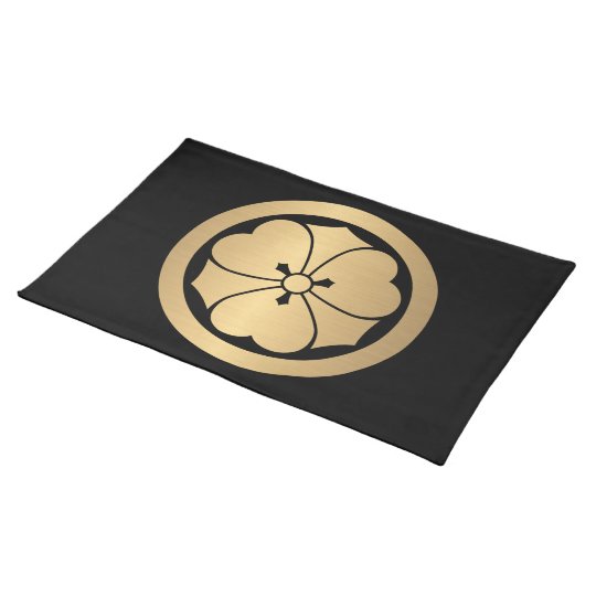Sakai Mon Japanese samurai clan brushed faux gold Placemat | Zazzle.com