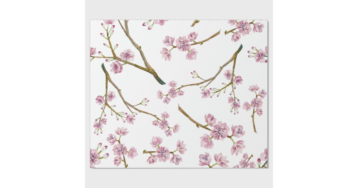 Sakura Cherry Blossom Print Wrapping Paper | Zazzle
