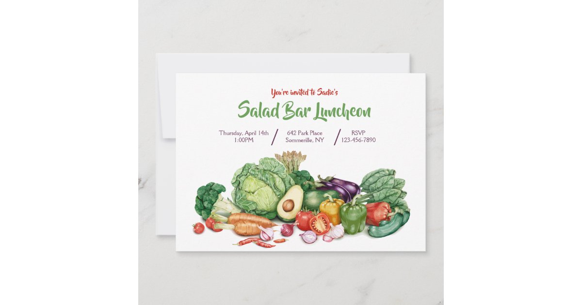 Salad Bar Invitation | Zazzle